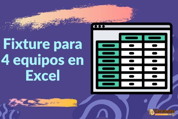 Fixture para 4 equipos en Excel 【Descargar Gratis】